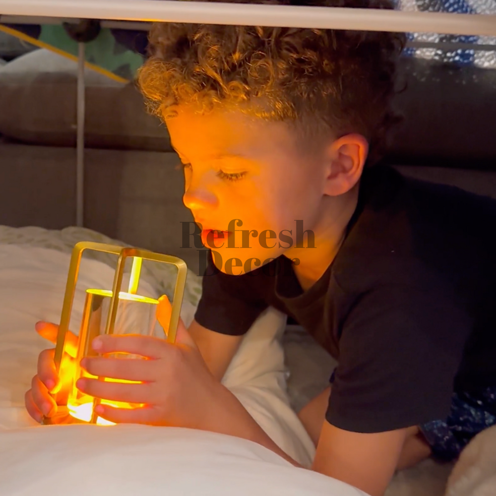 Refresh Decor Crystal Lantern — Cordless LED Table Lamp | Restaurant ...